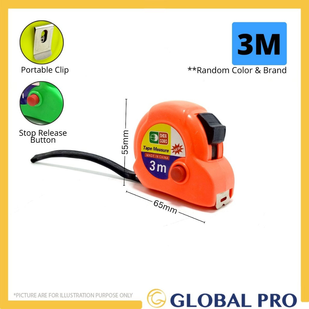 (3M/5M/7.5M )PREMIUM MEASURING TAPE Portable Build Quality Tape Scale(Meter/Feet)Accurate ...