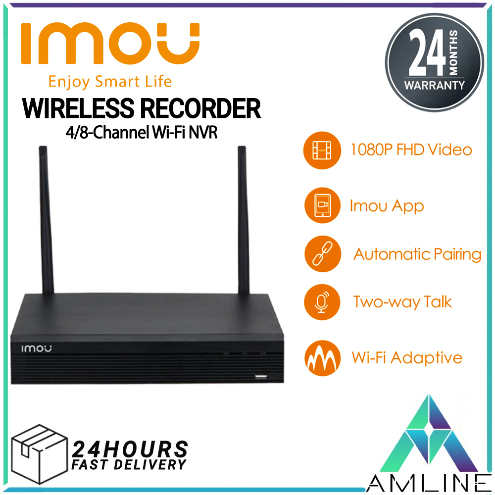 Imou Wireless Recorder FHD 1080P H.265 Video 4 Channel / 8 Channel ...