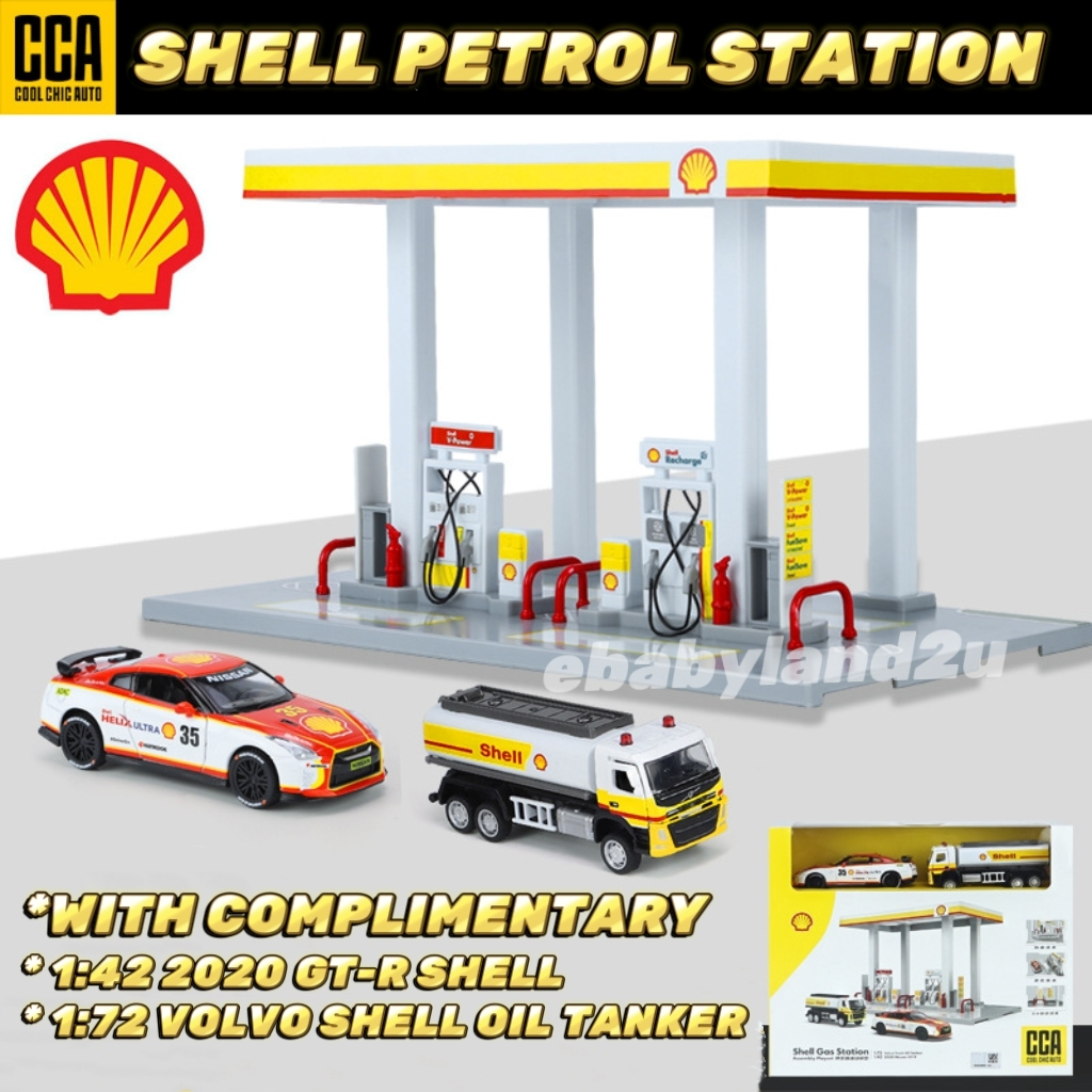 Diorama Shell Petrol Station Diecast Car Collection Diorama Vehicle ...