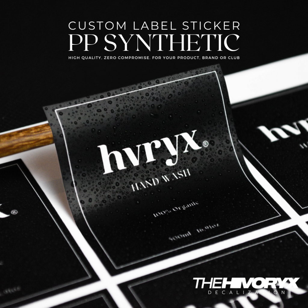 【MIN. 50 PCS】 PP SYNTHETIC WATERPROOF CUSTOM PRODUCT LABEL STICKER ...