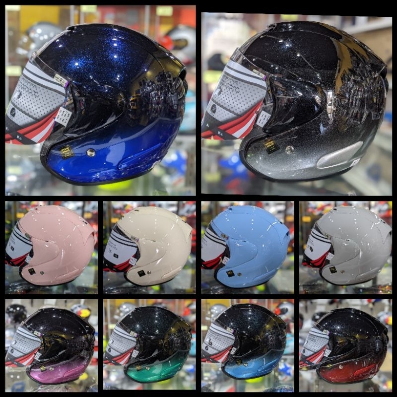 Helmet ARC Ritz Pastel Two Tone Special 2 Raya Edition 2023 Pink Green ...