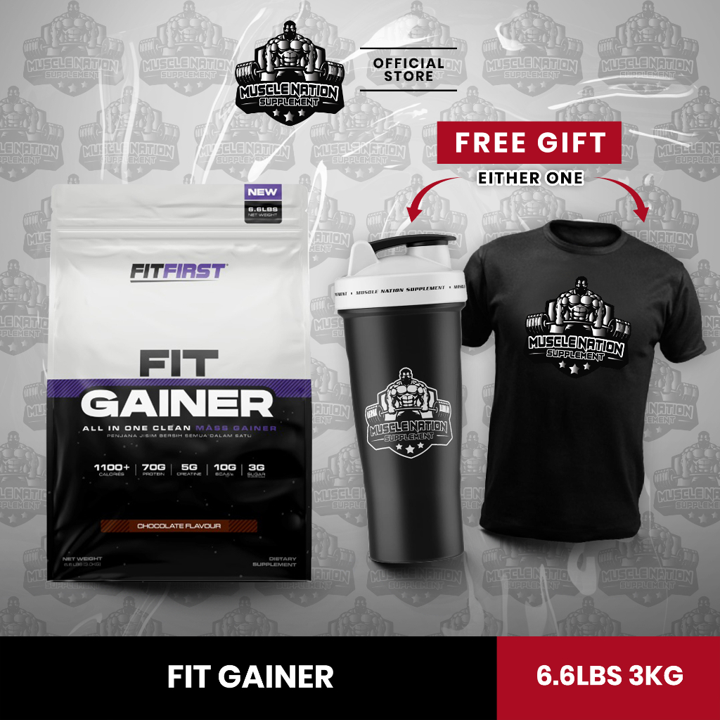 Fit First - FIT Gainer Mass Protein 6.6lbs/3kg + (FREE GIFT🎁) | Shopee ...