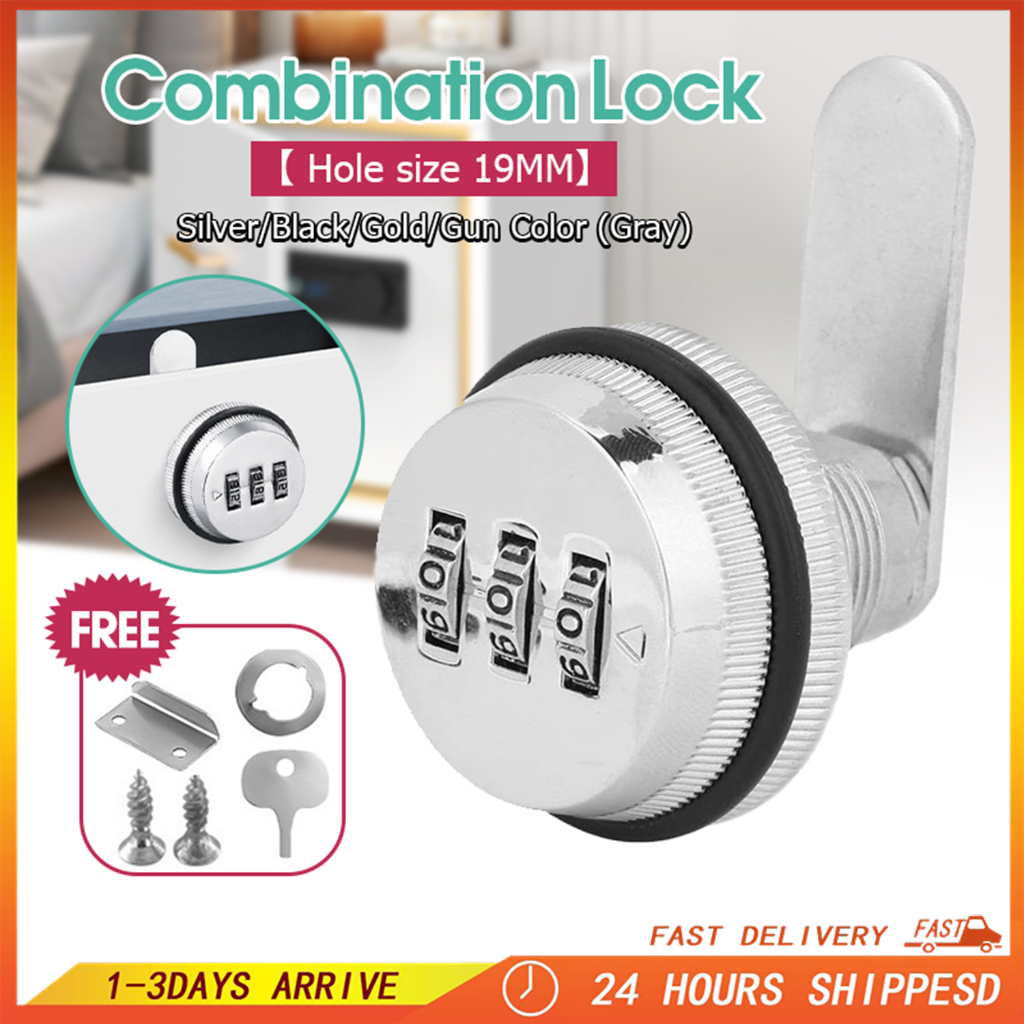 20mm 3 digit Combination Keyless 3Digit Number Password Pin Code Zink ...
