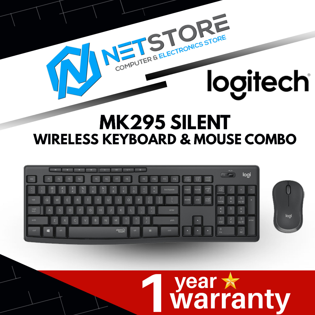 LOGITECH MK295 SILENT WIRELESS KEYBOARD & MOUSE COMBO - 920-009814 | Shopee Singapore