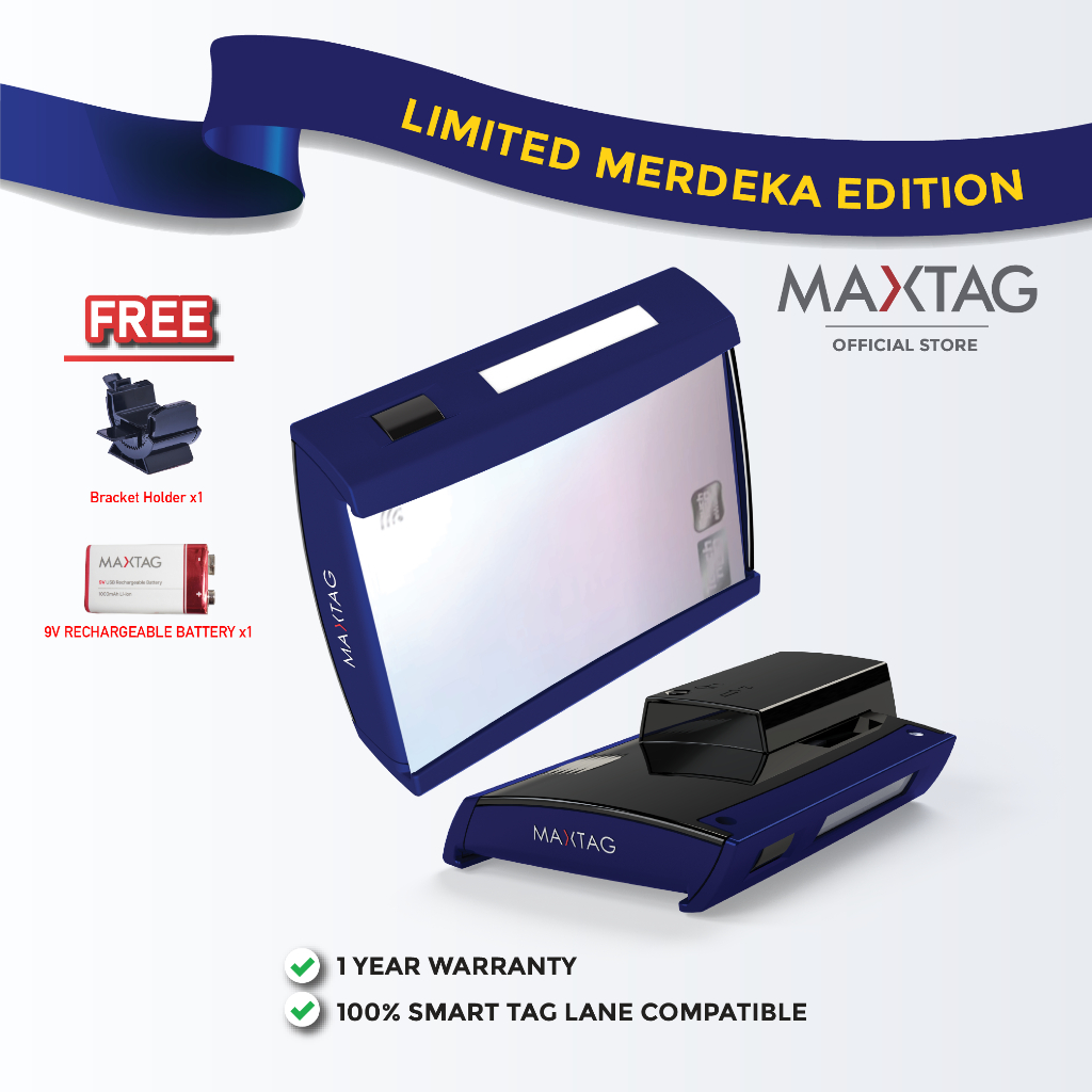 MaxTag Smart Tag Touch n Go Toll Limited Merdeka Edition Pack - Blue ...