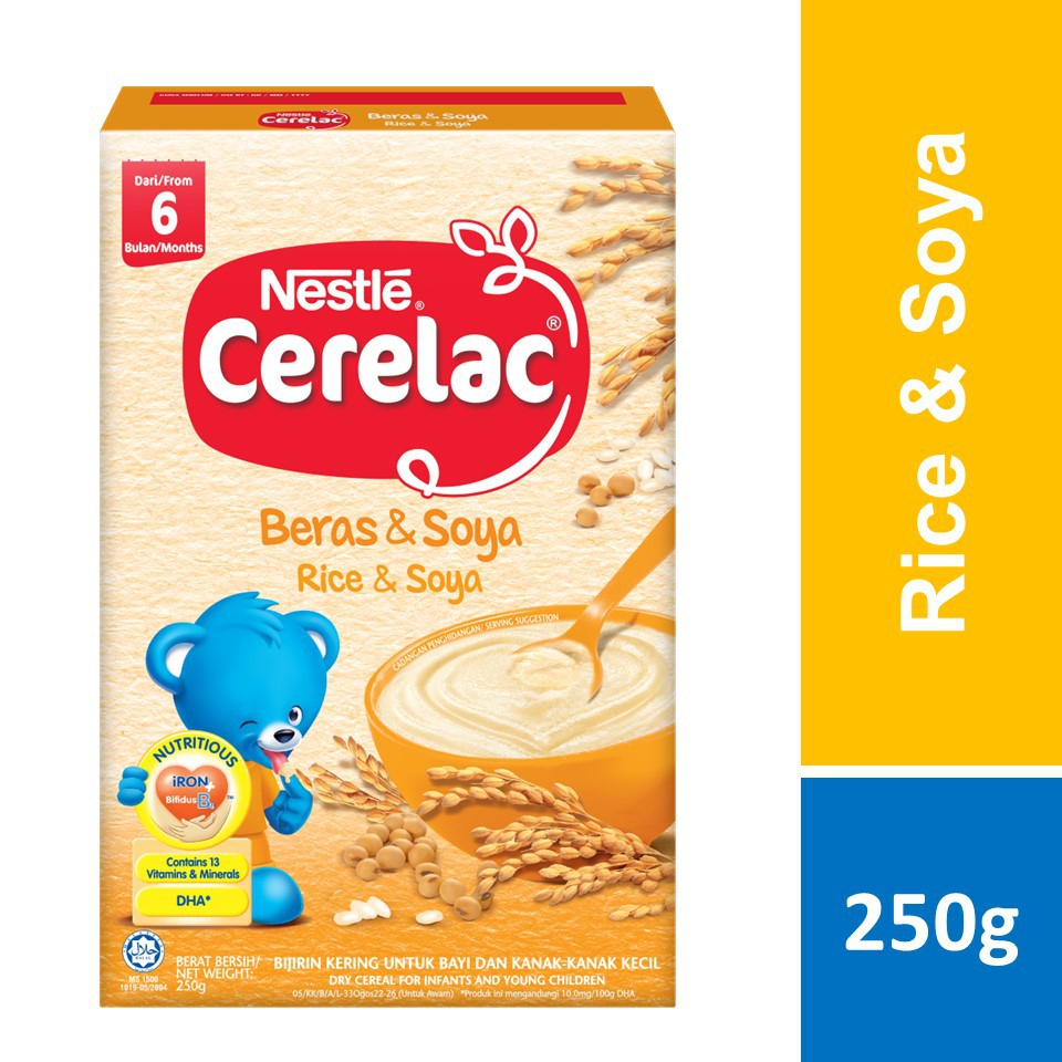 Nestle Cerelac Rice & Soya 250g | Shopee Singapore