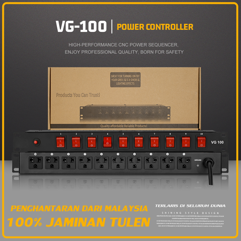 Vg-100 10 Outlet Racks Eliminate Power Order Guards Surge Protector ...