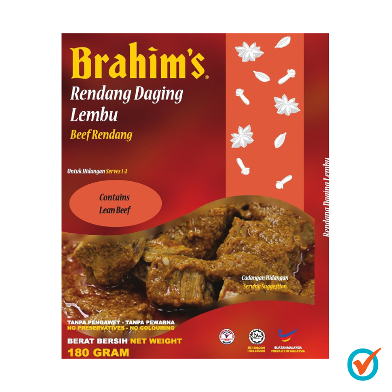 Brahim Meals Beef Rendang Beef 180g | Shopee Singapore