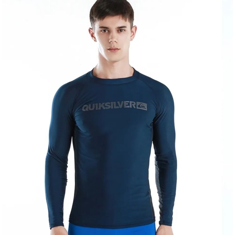 NEW ARRIVAL Men Long Sleeve Swimming Rash Guard T-shirt Beach Swimwear ...