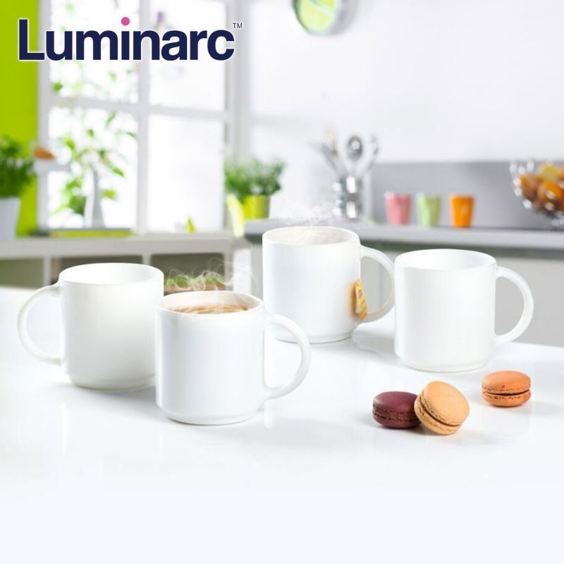Luminarc 6 PCS EVERDAY MUG 340ML / GLASS CUPS DRINKING CUPS (P8675 ...