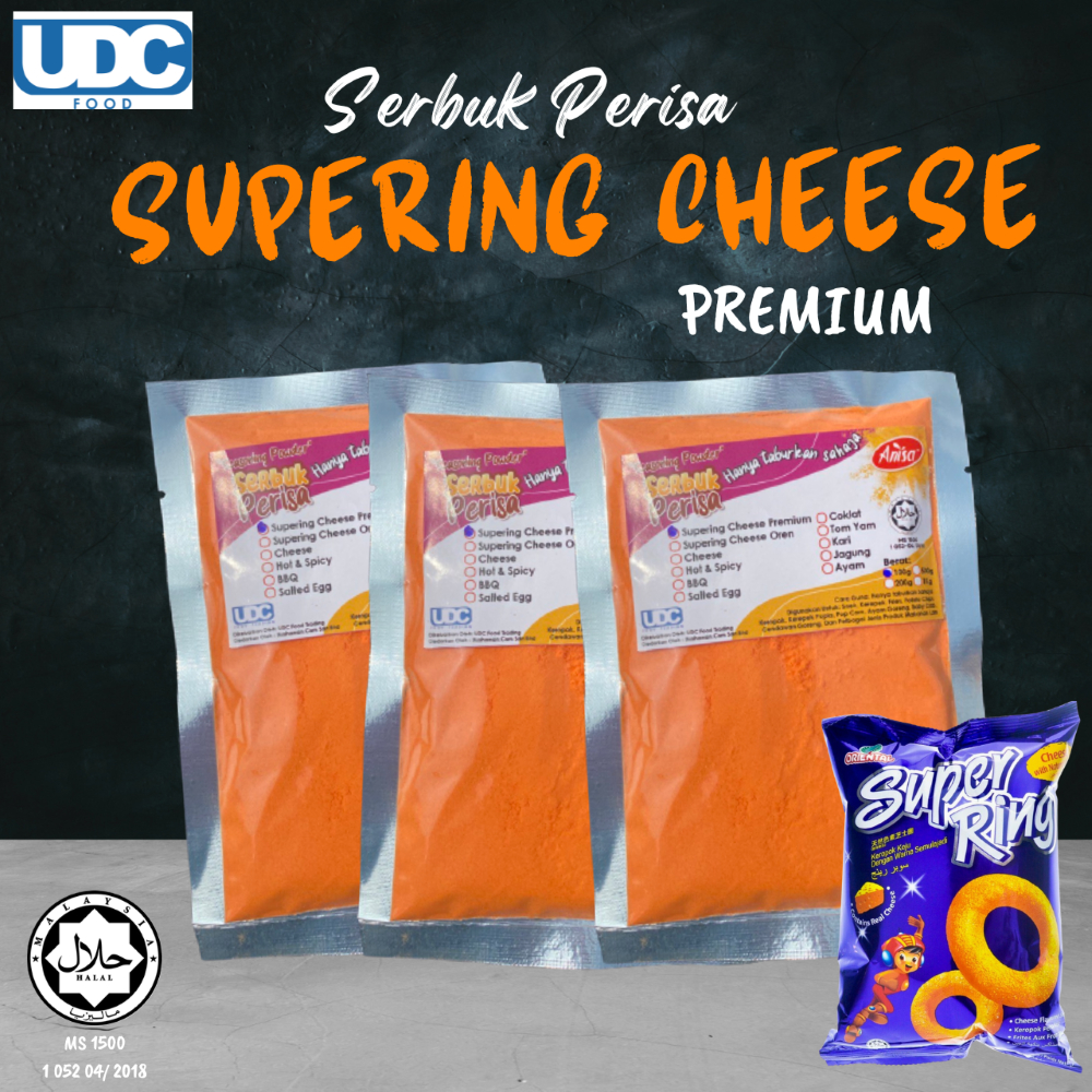 [SERBUK PERISA CHEESE OREN SUPERING CHEESE 200GRAM ] SEASONING POWDER SEDAP HALAL HANYA TABURKAN ...