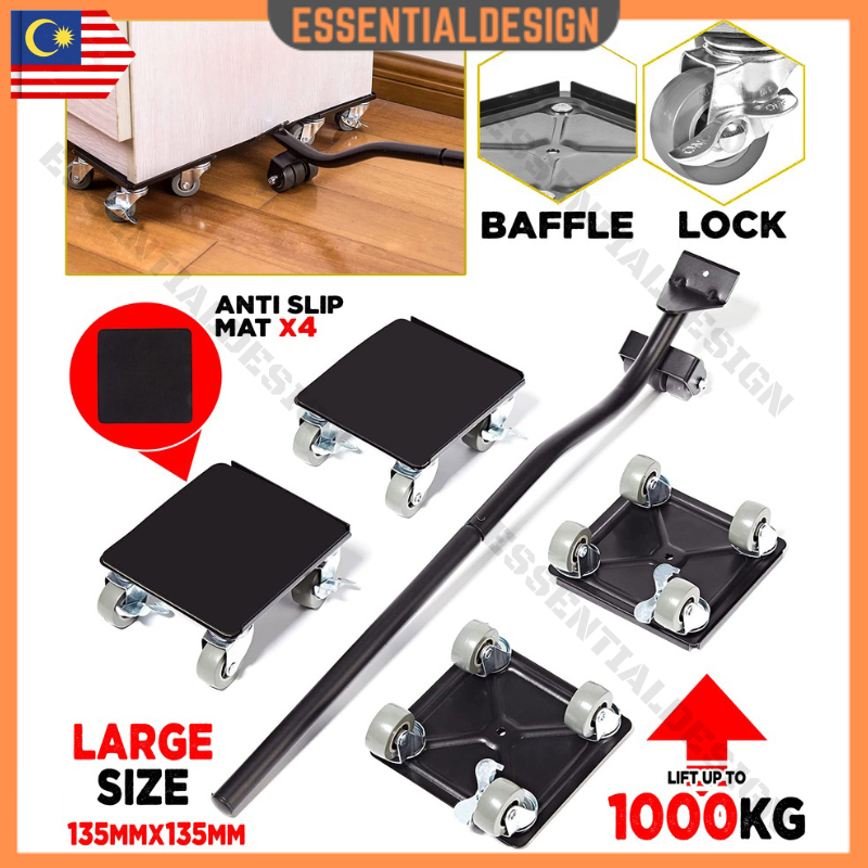 1000KG Furniture Transport Lifter Easy Mover Tools Rolling Wheel Corner ...