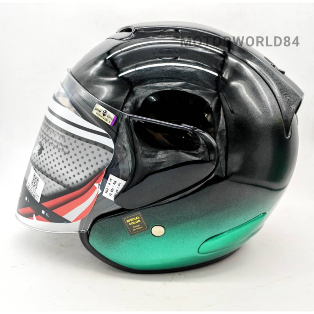 HELMET ARC RITZ SPECIAL 2TONE 2 TONE TWO TONE EMERALD GREEN TOPI ...