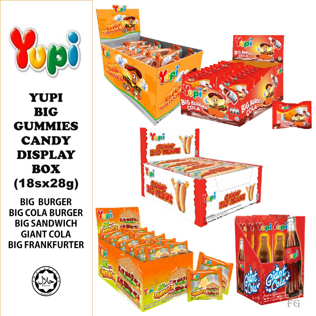 YUPI BIG GUMMIES CANDY DISPLAY BOX (18sx28g) | Shopee Singapore