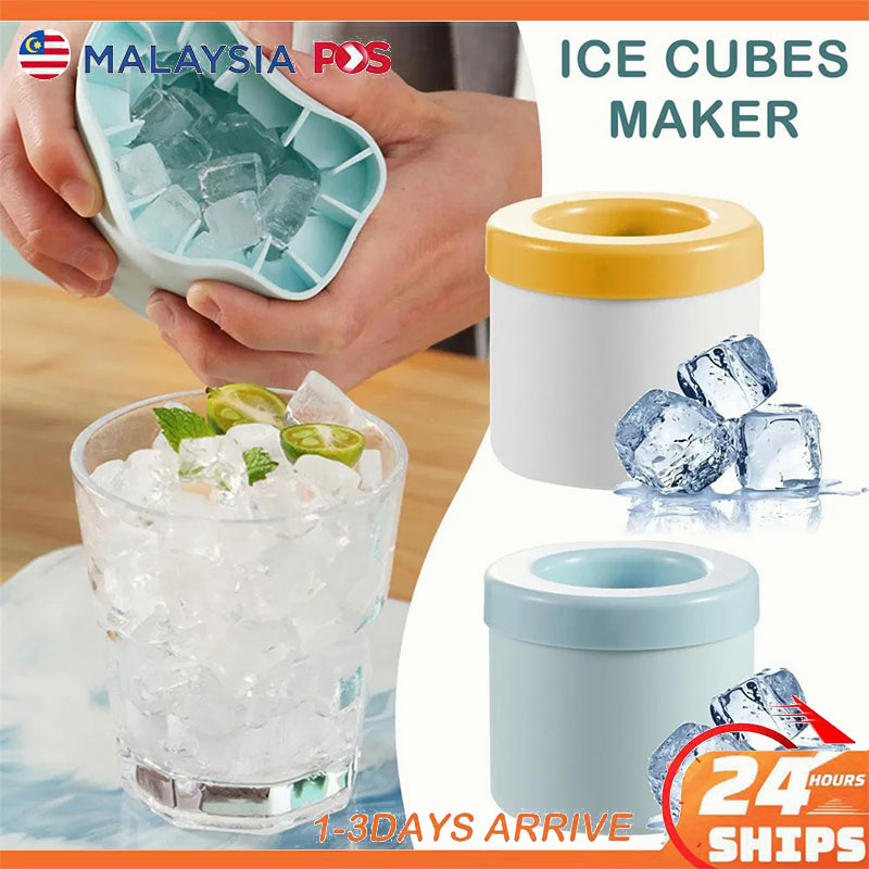 Ice Ball Cube Ice mold Maker Machine Cylinder Silicone Bekas Membuat ...
