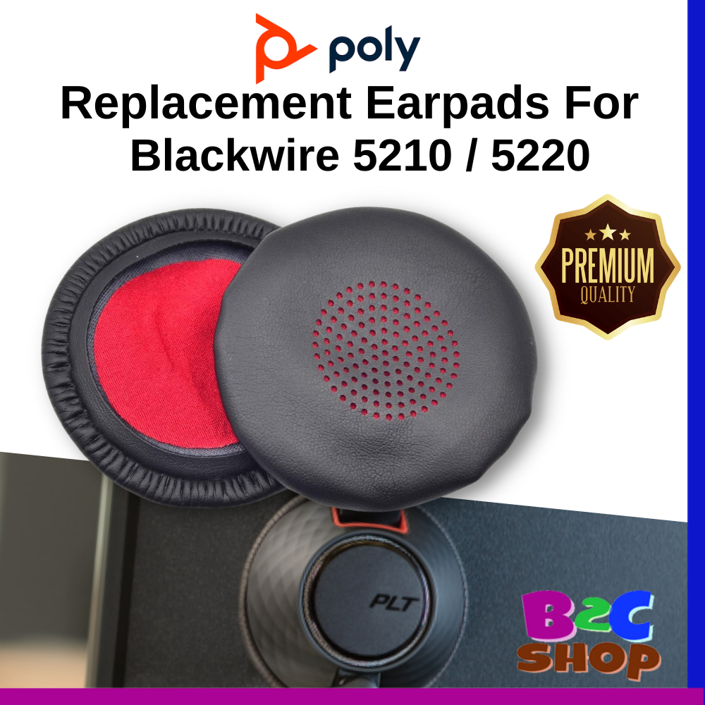 1Pair Poly Blackwire 5210 / 5220 Headset Replacement Ear Pads Cushion ...