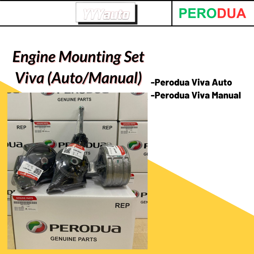 PERODUA VIVA AUTO / MANUAL ENGINE MOUNTING SET (3PCS) | Shopee Singapore