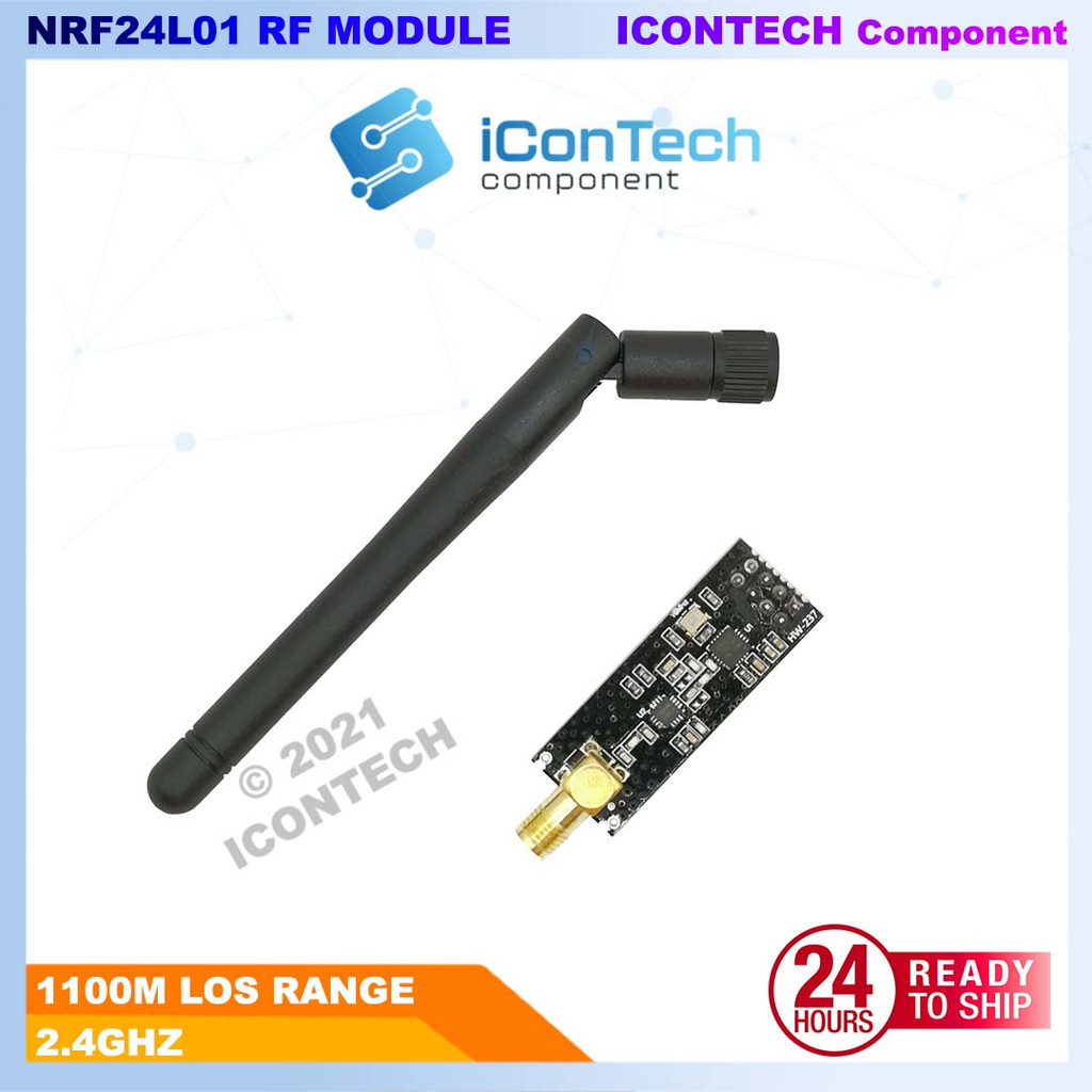 NRF24L01+ 1100Meter Range Wireless NRF24L01+PA+LNA Module with Antenna ...