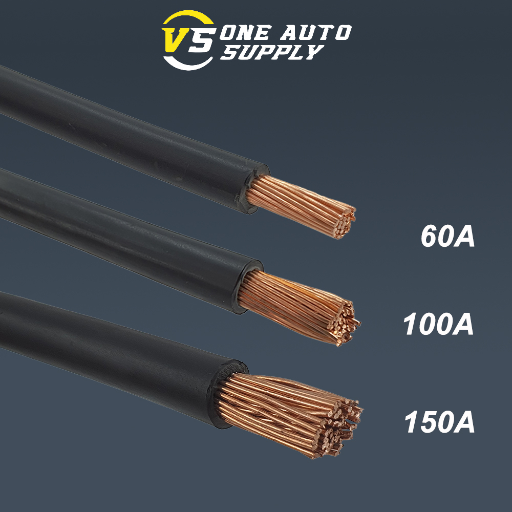 1 FEET HEAVY DUTY BATTERY CABLE PURE COPPER EARTH GROUNDING 60A 100A ...