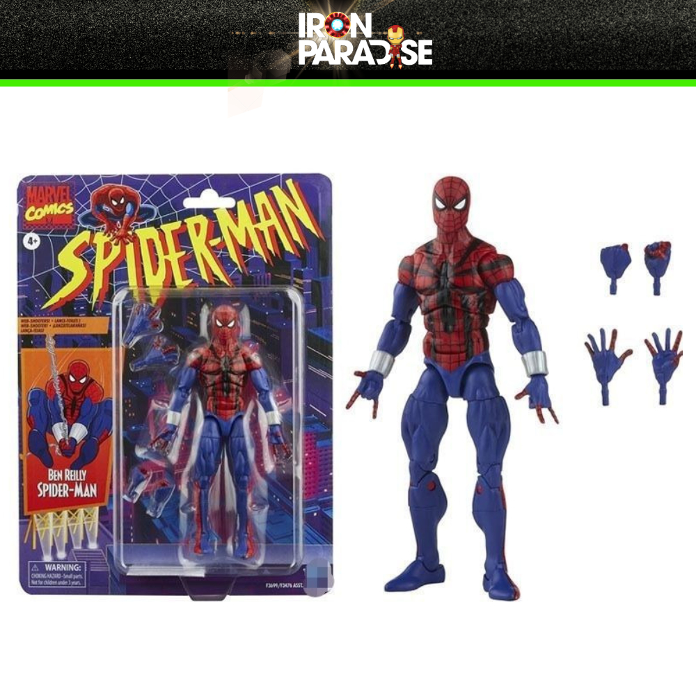 HASBRO Marvel Legends Spiderman Retro Spider-Man PVC Action Figure BEN ...