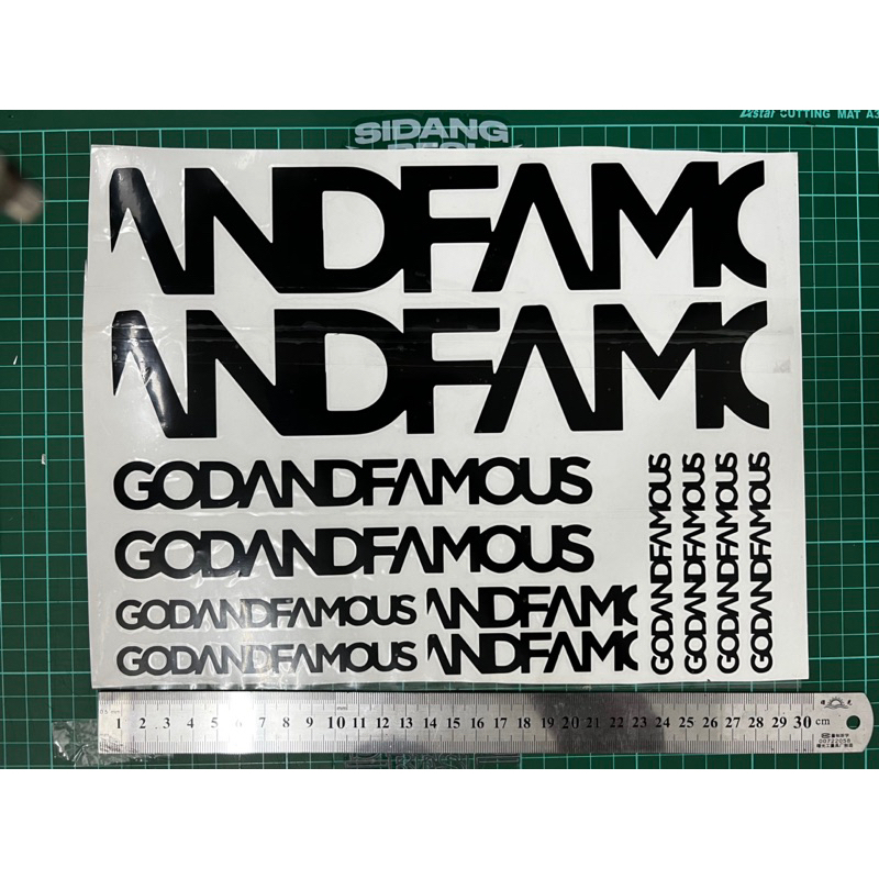 Godandfamous decals sticker set for fixed gear | Shopee Singapore