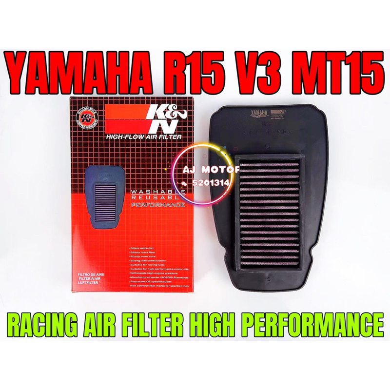 MT15 R15 V3 RACING AIR FILTER YAMAHA MT 15 CLEANER BOX KOTAK ANGIN BMC ...