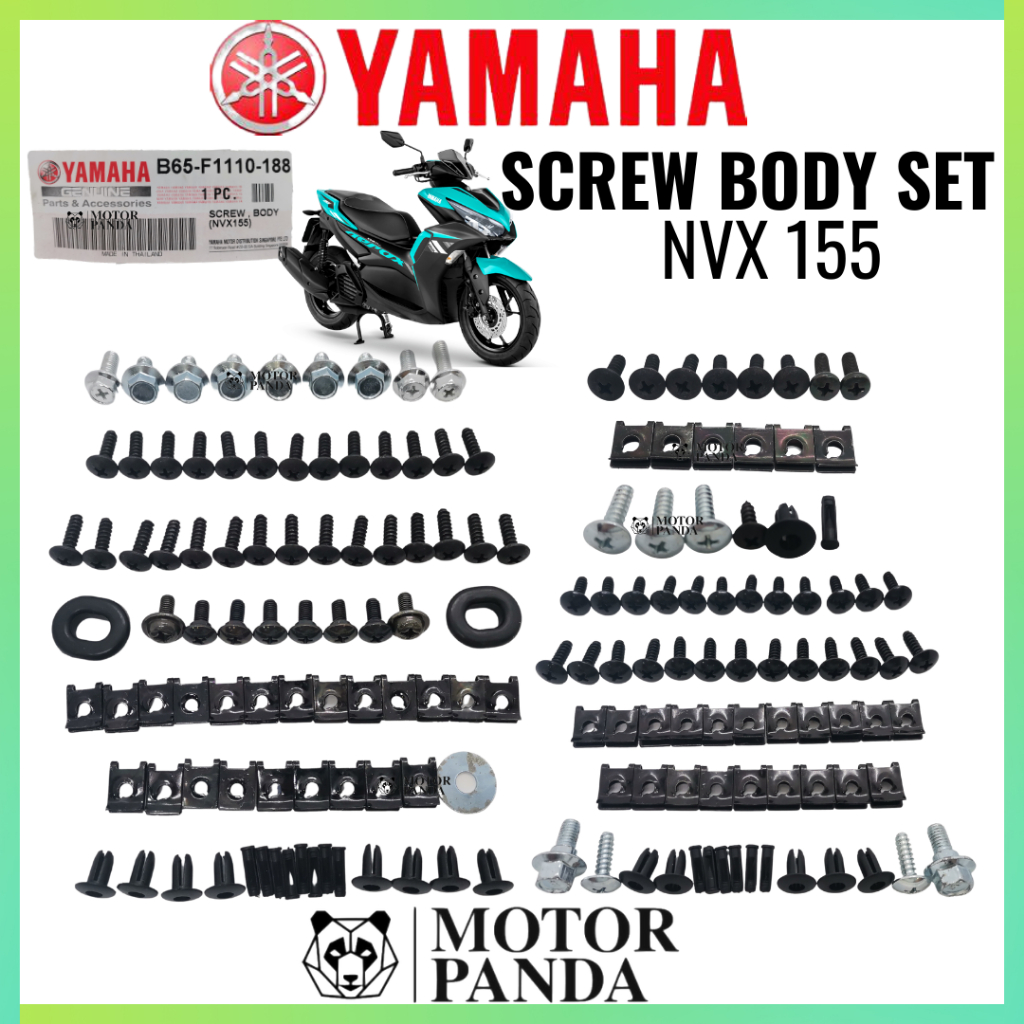 NVX155 AEROX155 AEROX NVX 155 V1 V2 SCREW BODY COVER SET SKRU CAVER ...