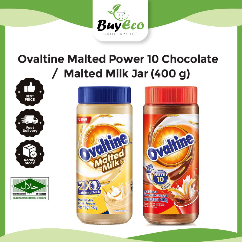 Ovaltine Malted Power 10 Chocolate / Malted Milk Jar (400 g) | Shopee Singapore