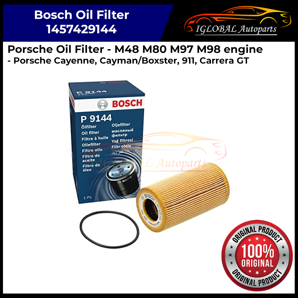 Bosch Oil Filter P9144 - Porsche Cayenne, Cayman/Boxster, 911, Carrera ...