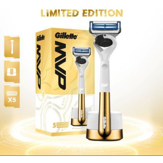 Gillette Limited Edition MVP Set 1 Razor Handle + 5 Blades + Razor ...