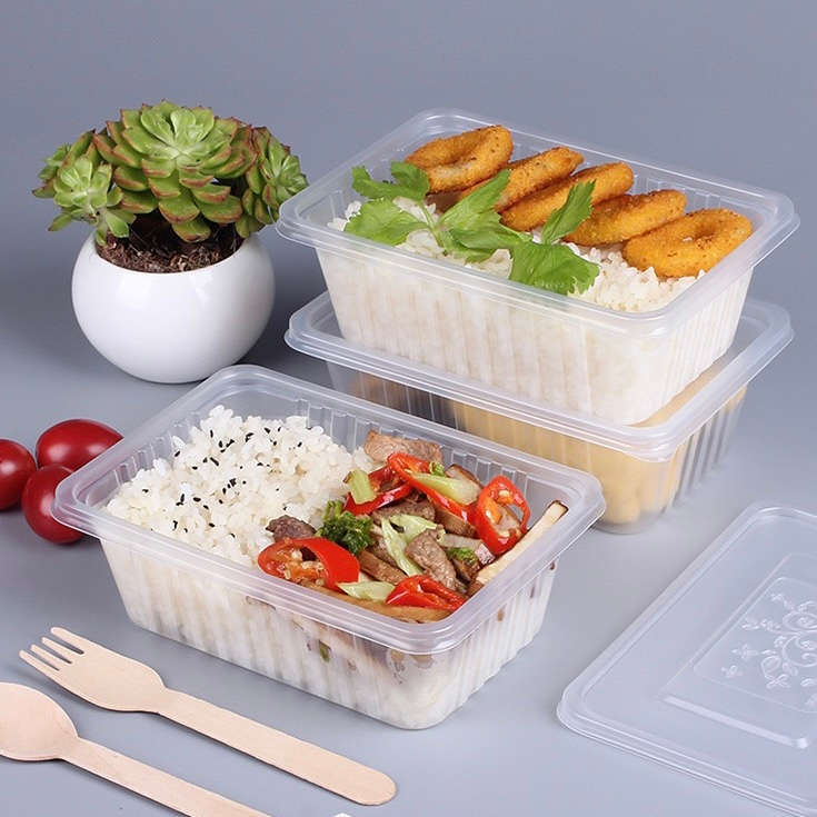 1000ml Leakproof PP Container Plastic Food Tray Packaging Disposable ...