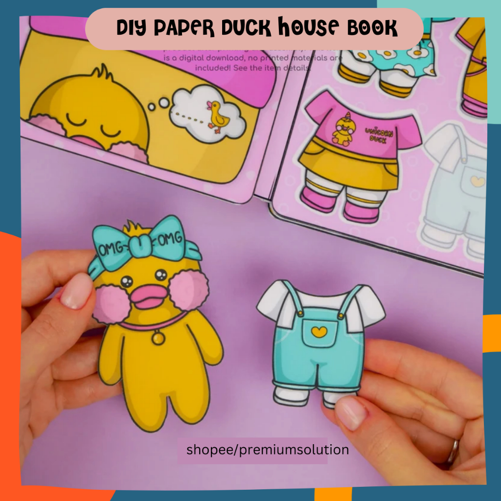 Paper Ducks House Paper Doll Laminated Template Paper DIY Activities ...