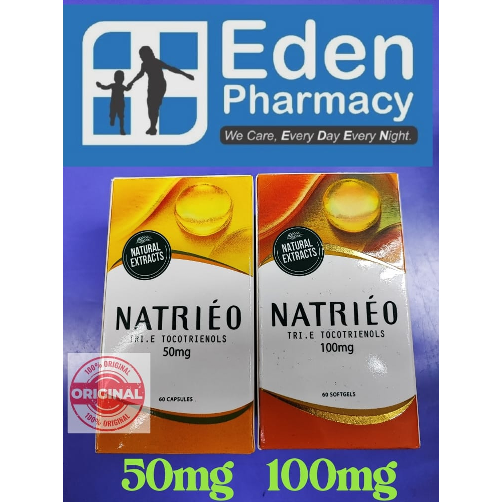 Natrieo Tri. E Tocotrienols 50mg Vitamin E / 100mg vitamin E ( 1 x 60's ...