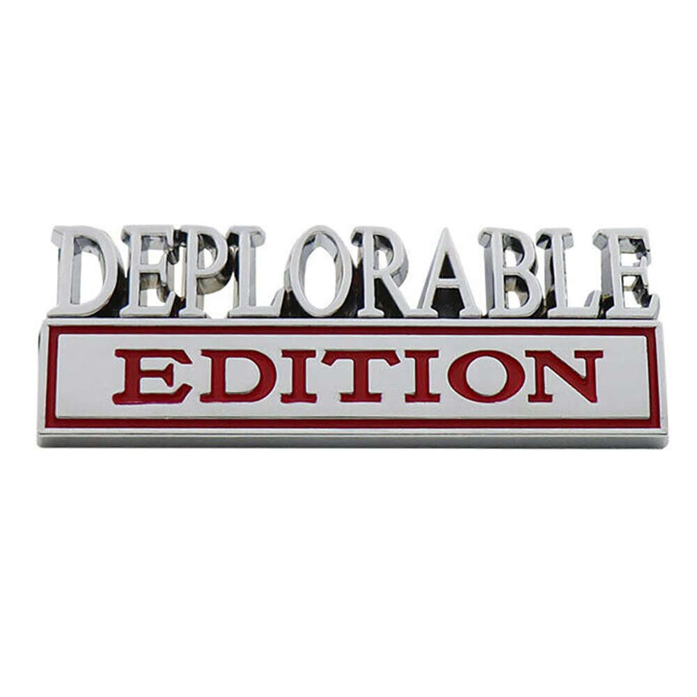 Deplorable Edition Silver 3D Metal Emblem Truck Car 4x4 Badge Logo ...