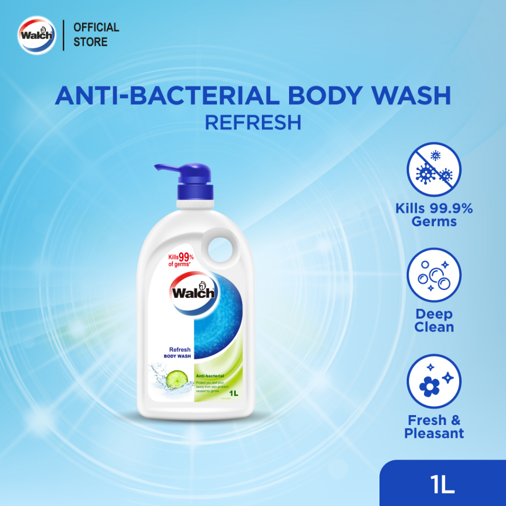 Walch Anti-Bacterial Body Wash - Refresh (1L) | Shopee Singapore