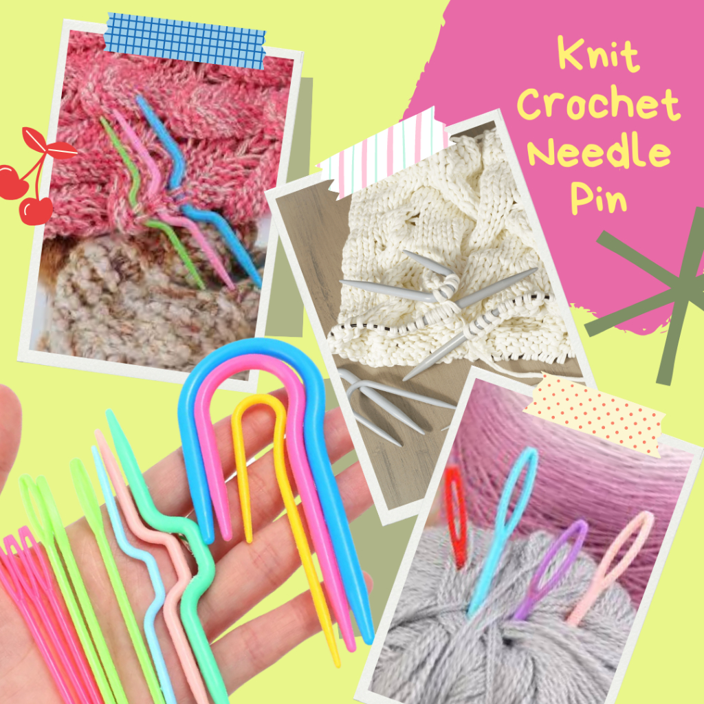 Plastic Hand Knitting Crochet Sewing Curved U shape Big Eye Stitching ...