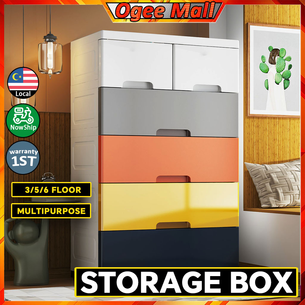 5 Layer Multipurpose Storage Box Storage Cabinet Baby Clothes Kotak ...