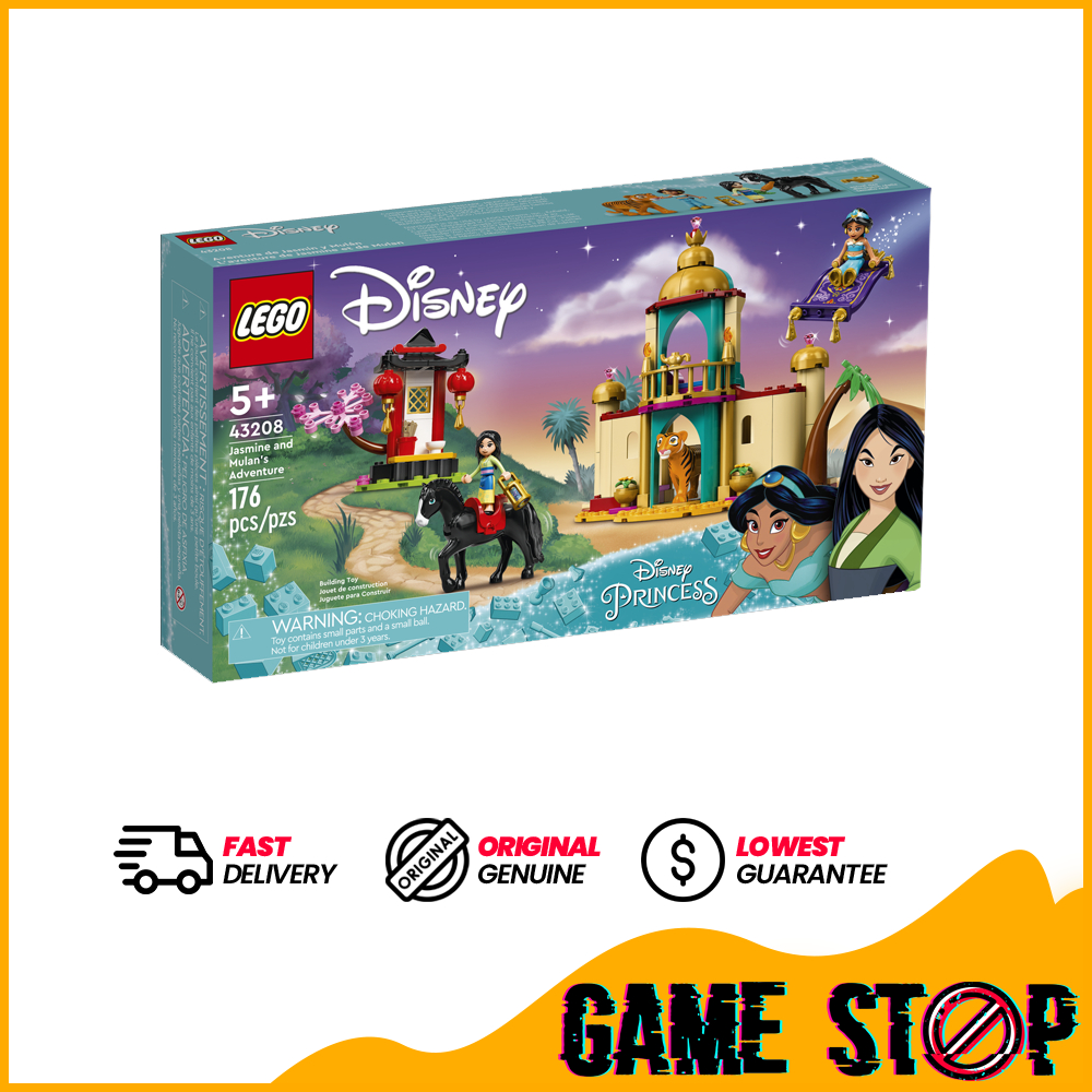 LEGO Disney Princess Jasmine and Mulan Adventure 43208 Palace Set ...