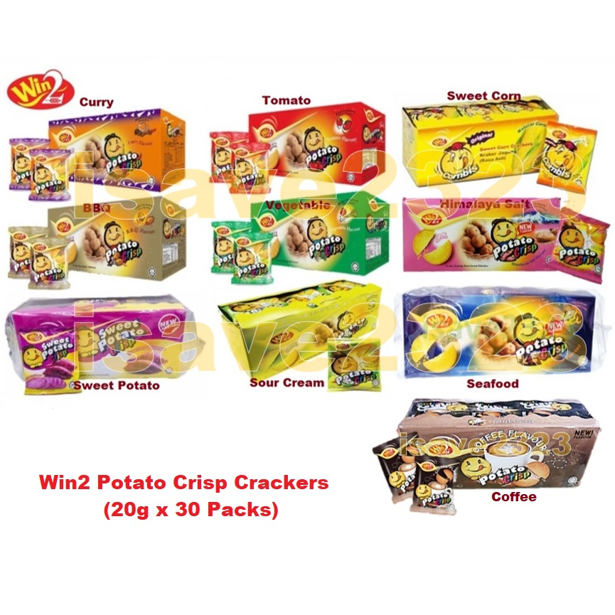 Win2 Potato Crisp (20g x 30 Packs) - 10 Flavours | Shopee Singapore