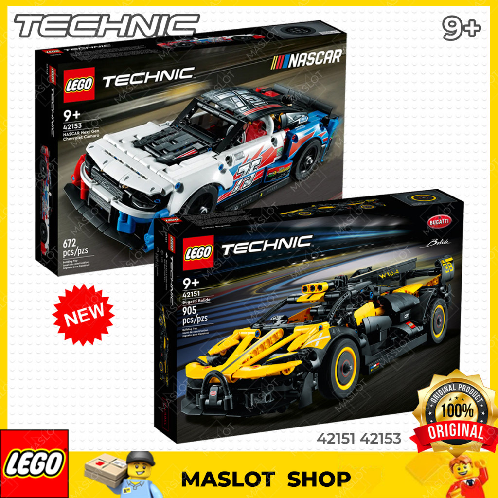LEGO TECHNIC Bugatti Bolide 42151 / NASCAR Next Gen Chevrolet 42153 ...
