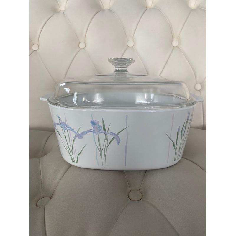 Corning Ware A-5-B “Shadow Iris” 5 Liter Casserole Dish w/ Glass Lid ...
