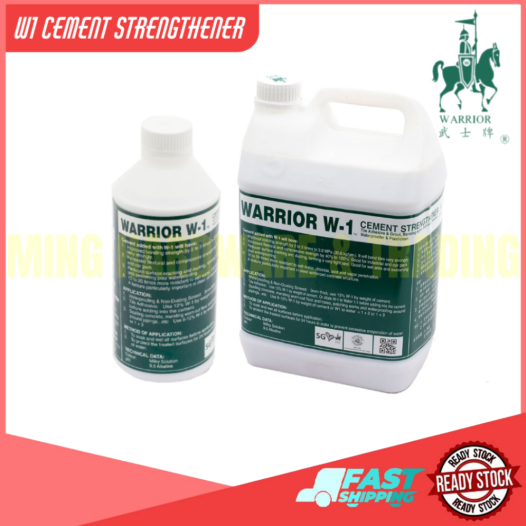 1LITER / 4LITER WARRIOR W1 CEMENT STRENGTHENER水泥增強劑~AIR SUSU | Shopee ...