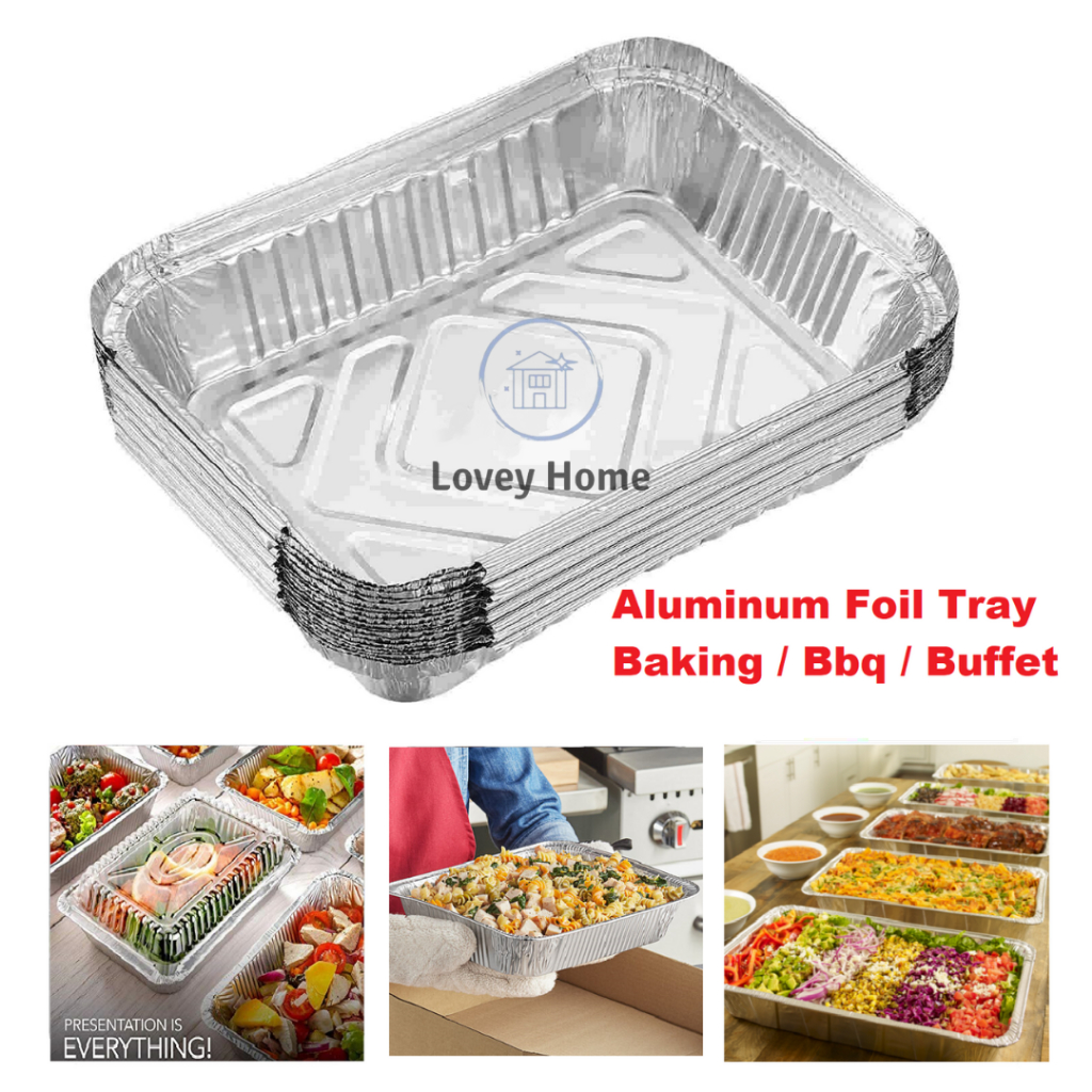 Aluminium Foil Tray Baking Buffet Food Pan Catering BBQ Tin Party ...