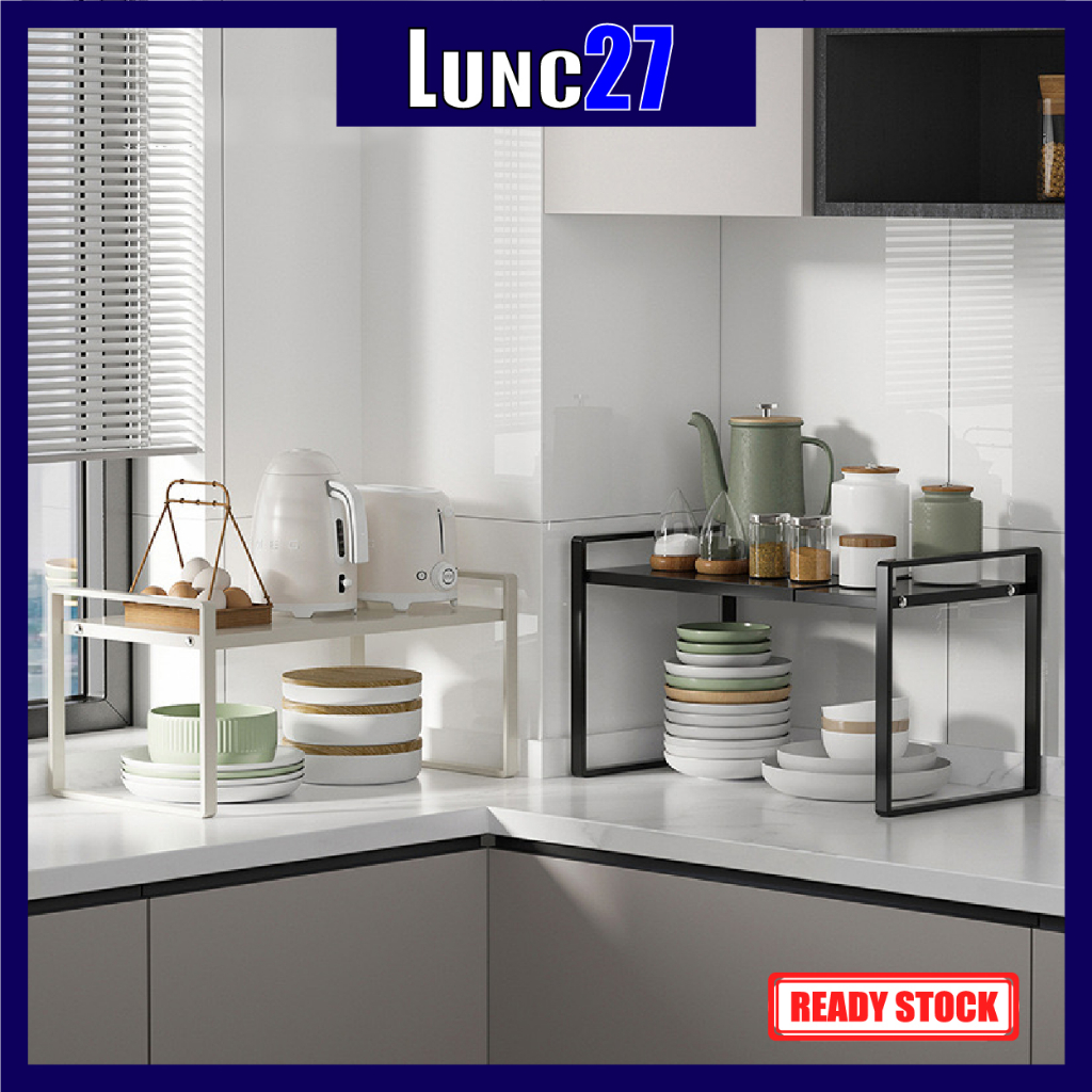 Kitchen Rack Stackable Plate Rack Kitchen Cabinet Shelf Spice Rack ...