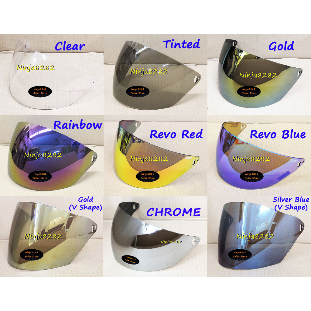 Visor Cruiser ( Clear / Smoke / Raibow / Silver Blue / Chrome / Gold ...