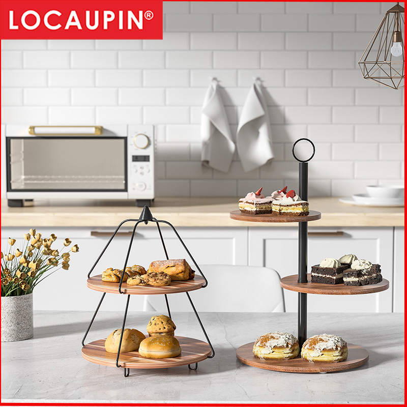 Locaupin Wood Cupcake Stand Sturdy ,Stand Tower Tree Display Pastry ...