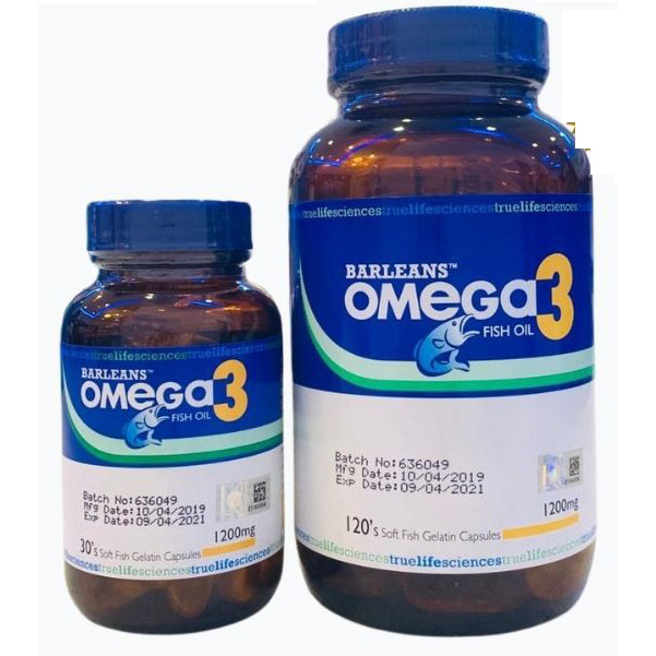TRUELIFESCIENCES BARLEANS OMEGA-3 FISH OIL 1200MG (30'S | 120'S ...