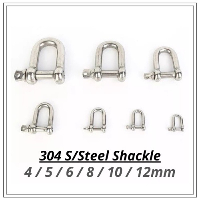 SUS 304 D Shackle High Quality SUS 304 M4 M5 M6 M8 Shackle Stainless Steel 304 U shape Buckle ...