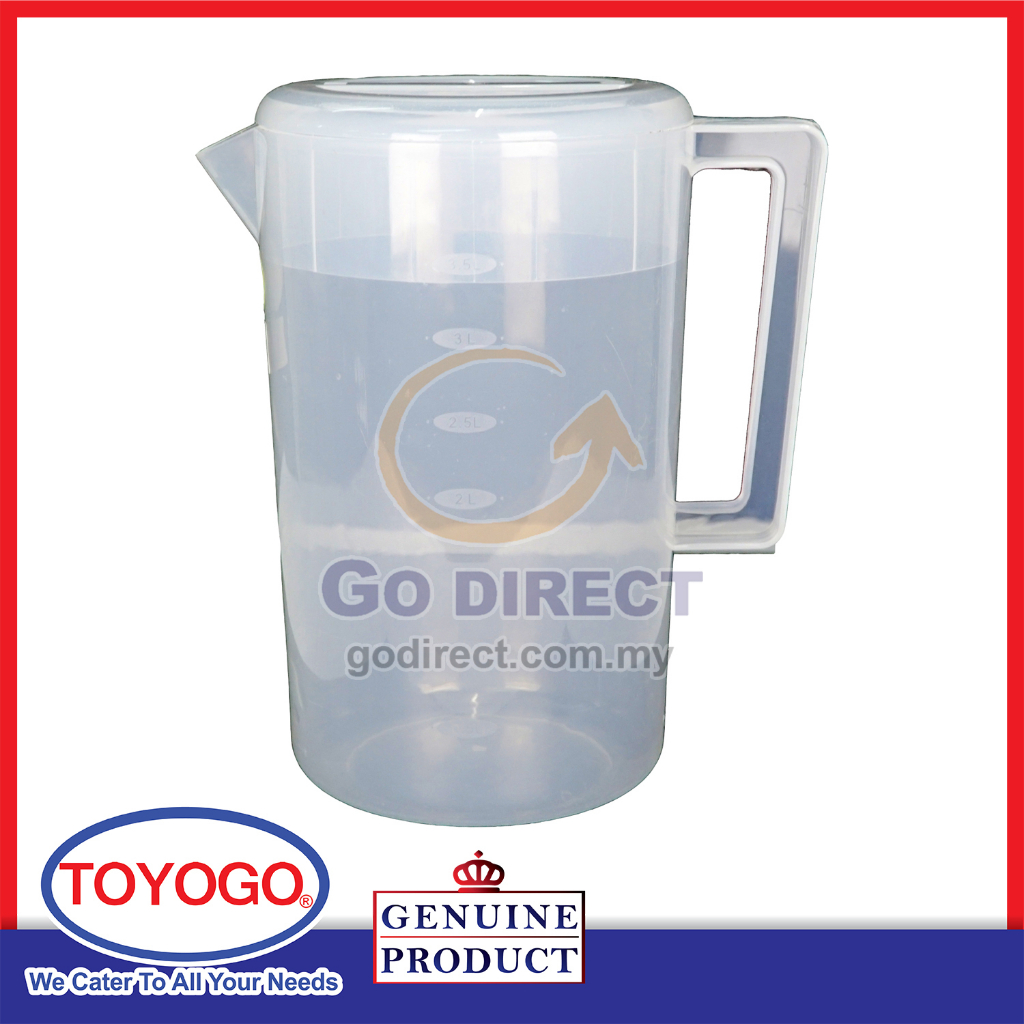 1 X TOYOGO 3.5L Water Jug (237) Jar Round Plastic Handy Beverage Drink ...