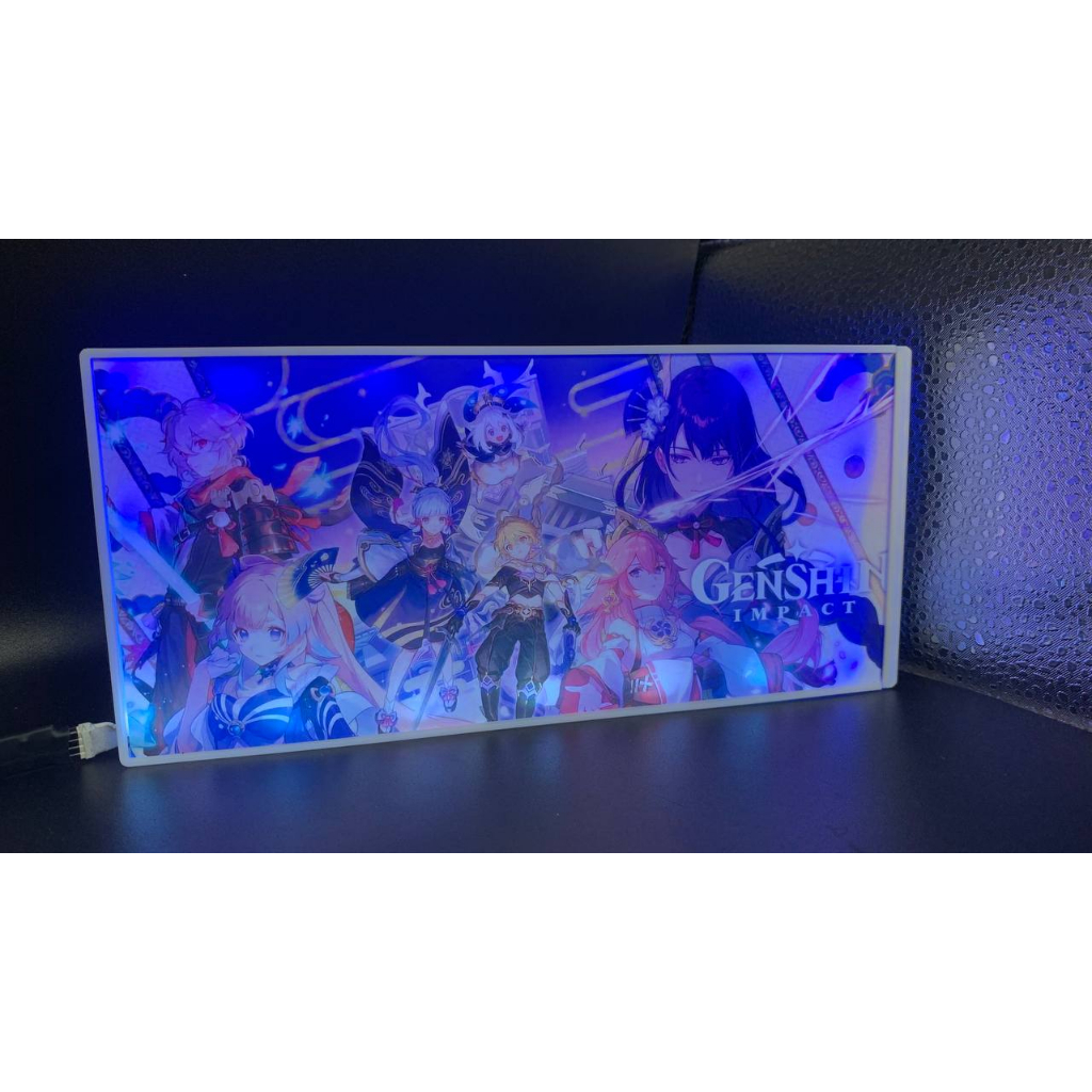 3D Printed Genshin RGB Acrylic Light Box | Shopee Singapore